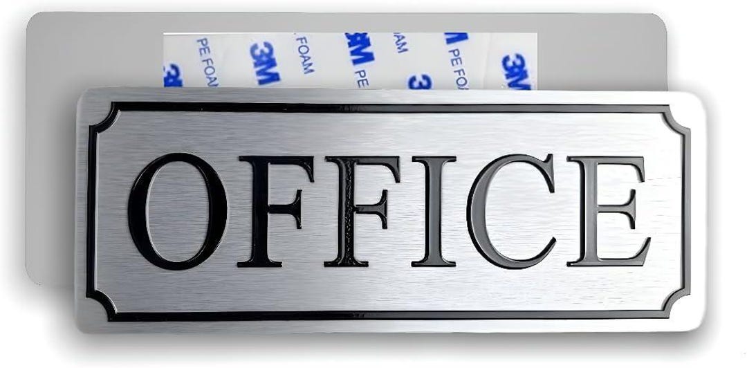 Office Door Sign for Home Office or Business, Premium Aluminum 10 X 4 ...