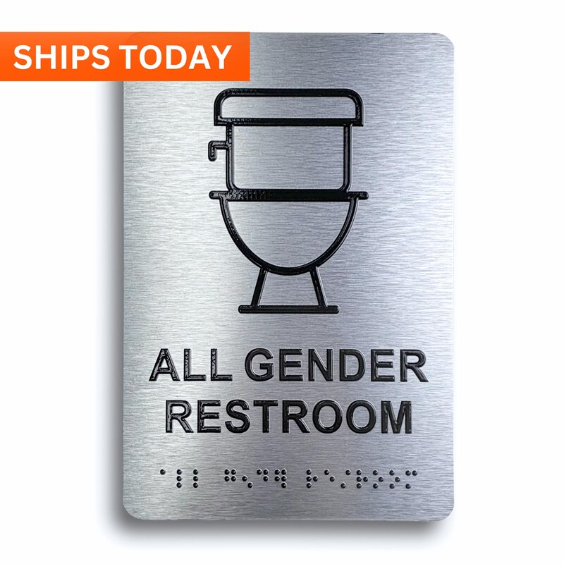 All Gender Restroom Sign - Etsy