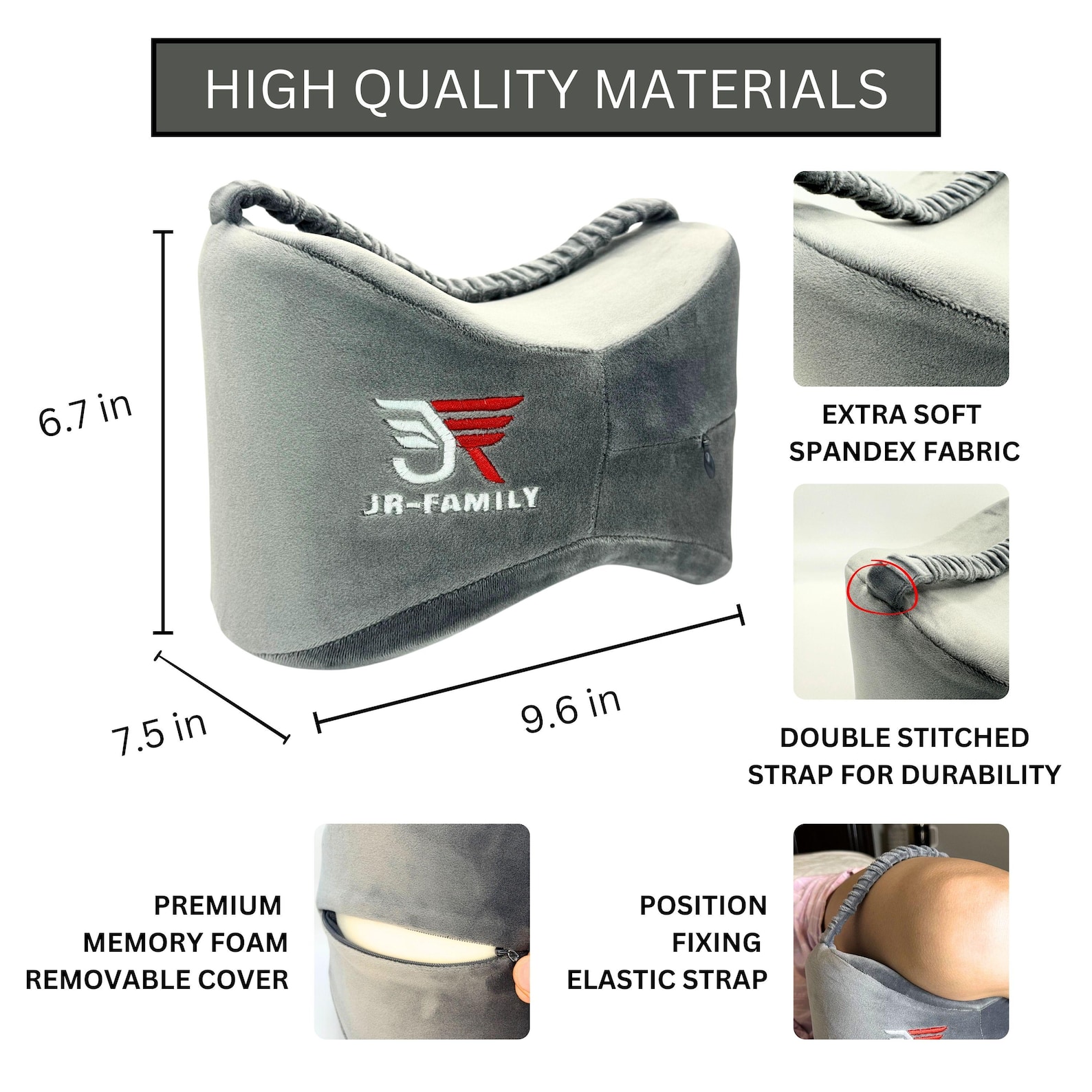 JR-FAMILY® Orthopedic Knee Pillow for Side Sleepers, Knee Pain Hip Pain ...