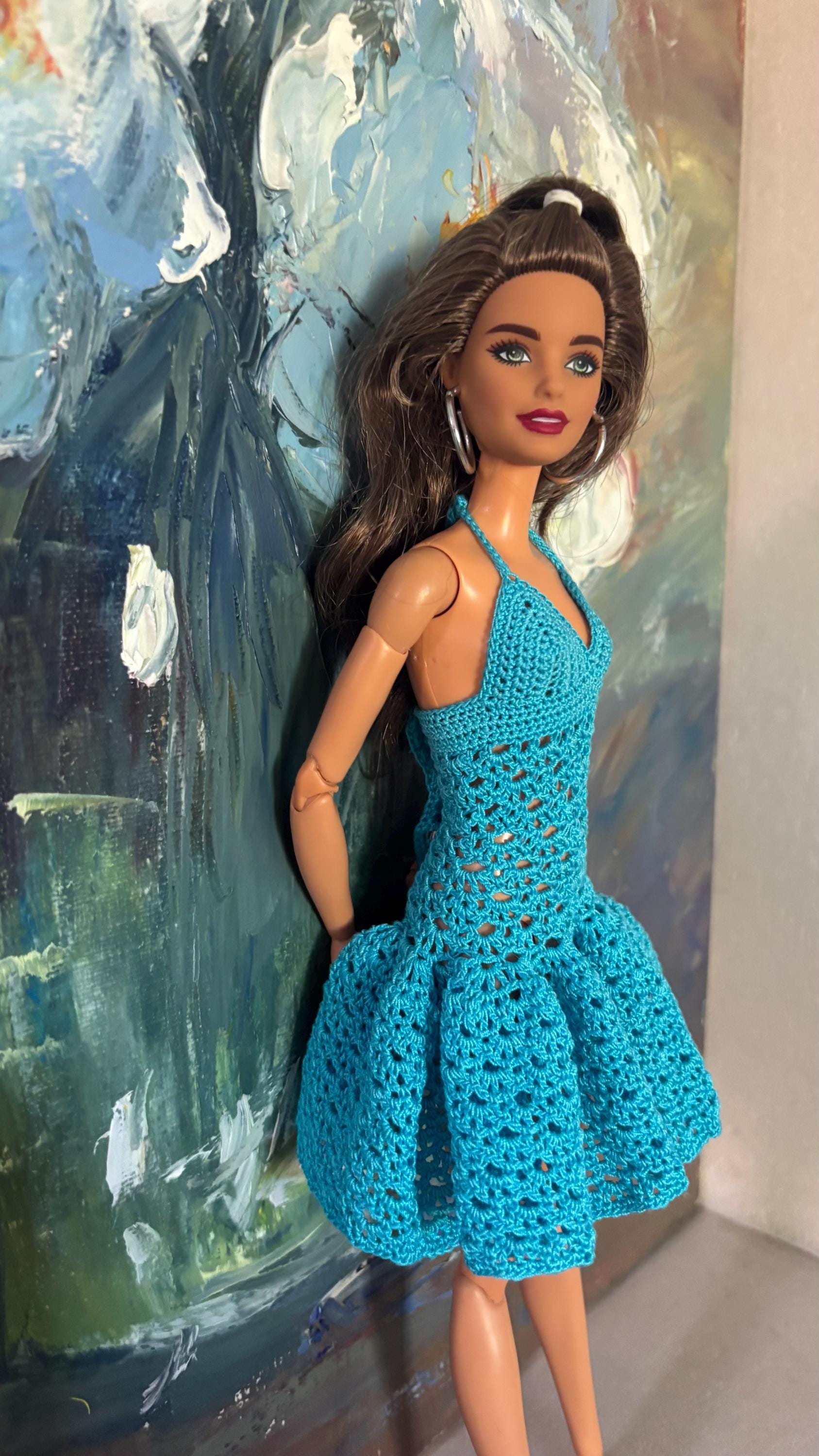 Lace Crochet Doll Dress for Fashion Dolls 1/6 Scale Like Fashion ...