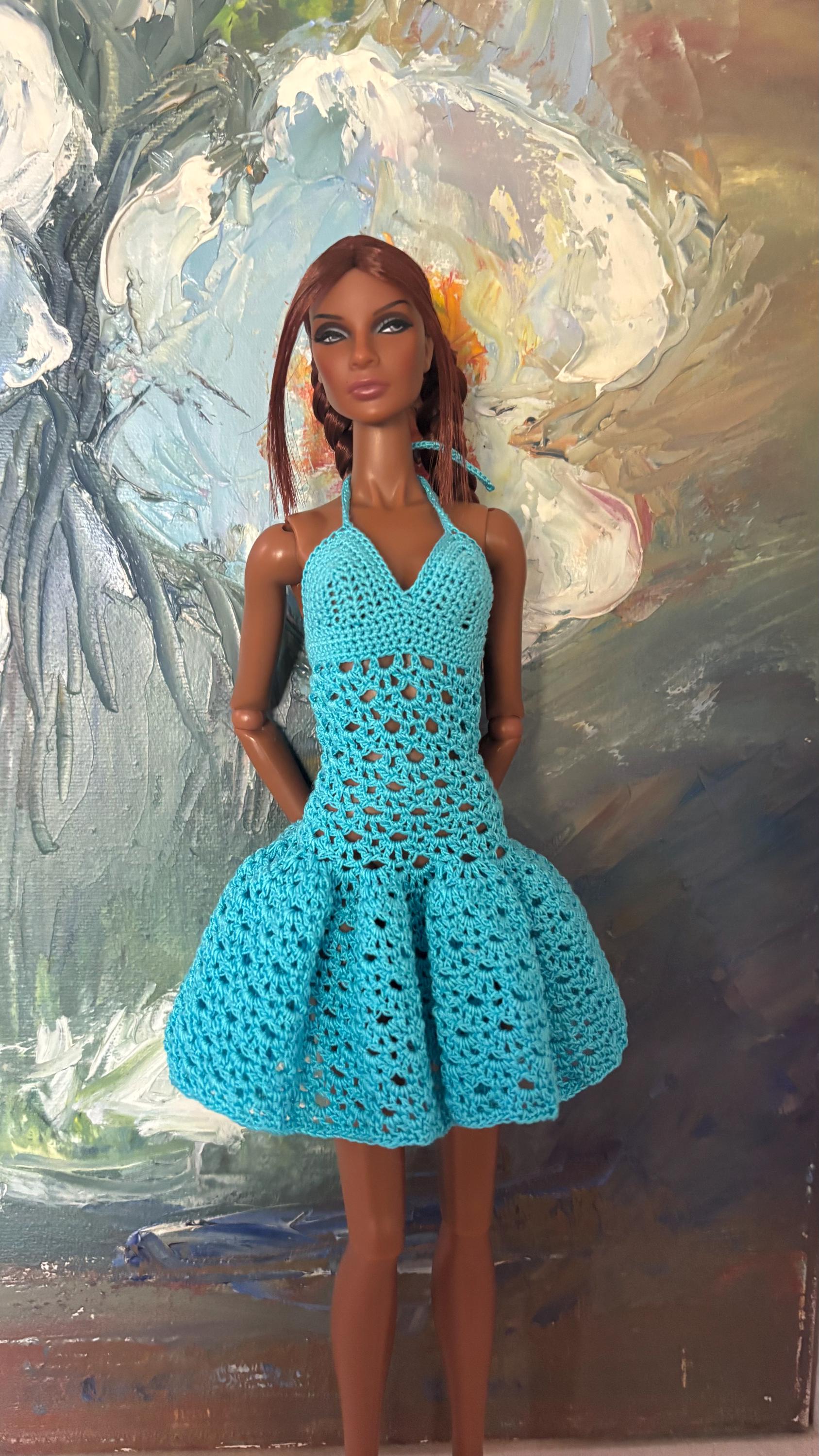 Lace Crochet Doll Dress for Fashion Dolls 1/6 Scale Like Fashion ...