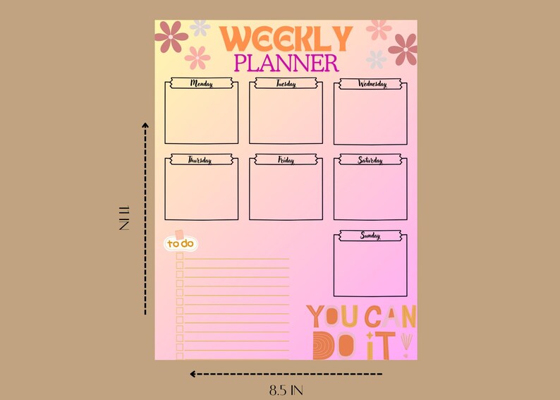 Groovy Planner- PRINTABLE DIGITAL Download, Groovy Weekly Planner ...