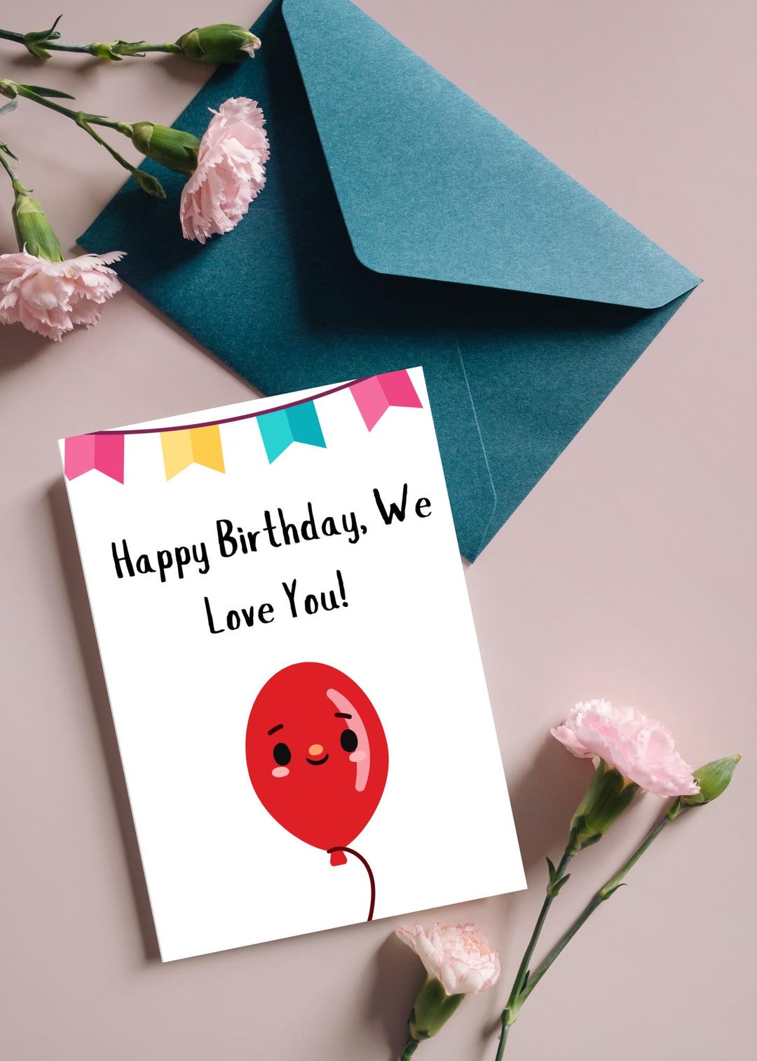 Balloon, Happy Birthday Card- PRINTABLE DIGITAL Download, Happy ...