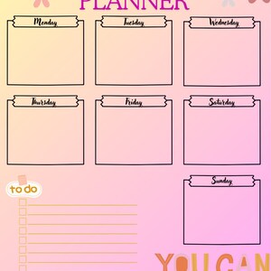 Groovy Planner- PRINTABLE DIGITAL Download, Groovy Weekly Planner ...