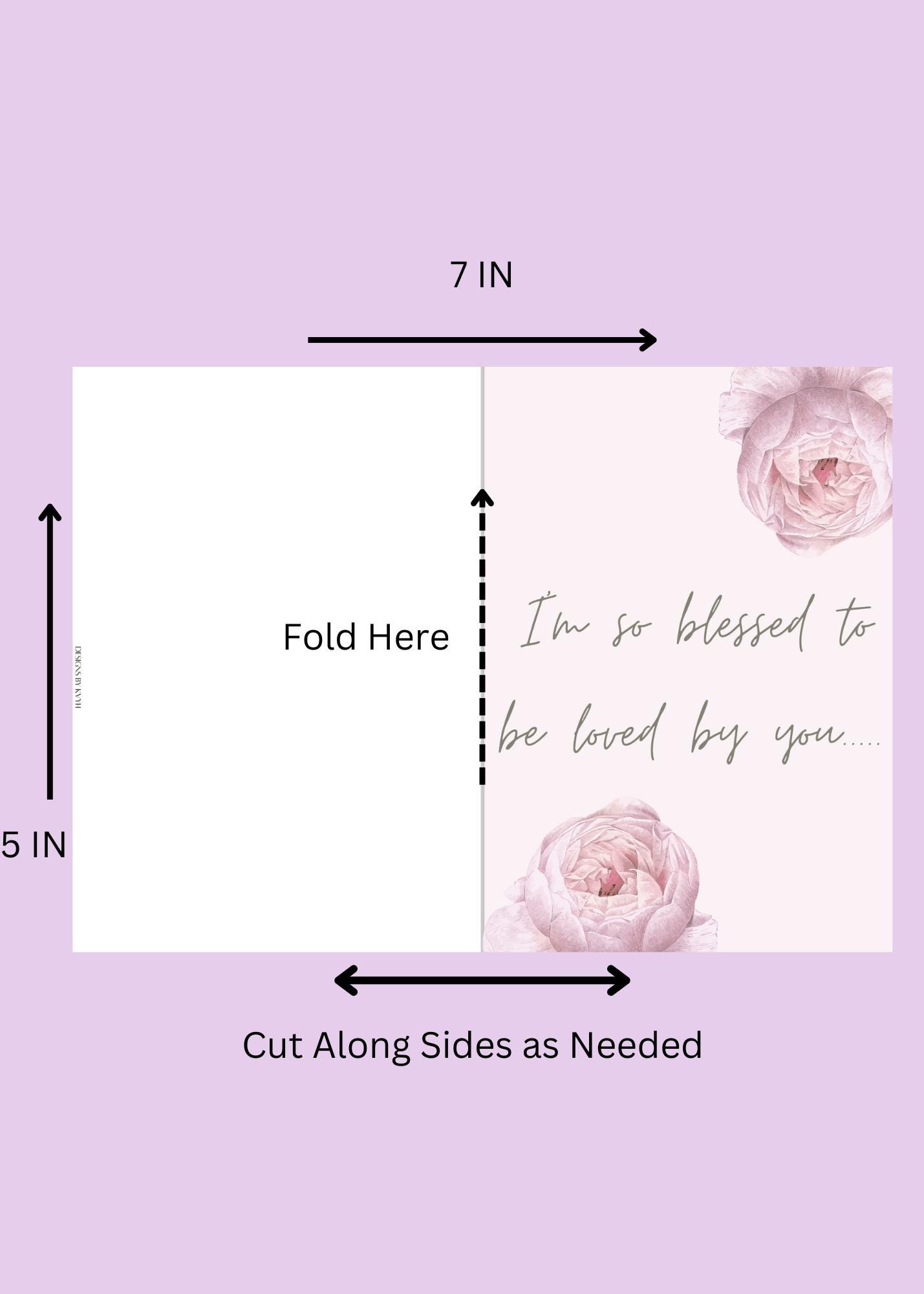 Blessed Love Card- PRINTABLE DIGITAL Download, in Love, Blessed Love ...