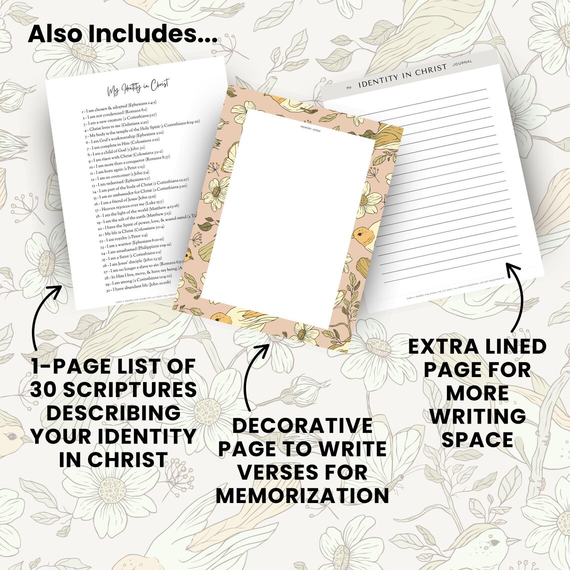 Identity in Christ 30 Day Devotional Journal Digital PDF Download ...