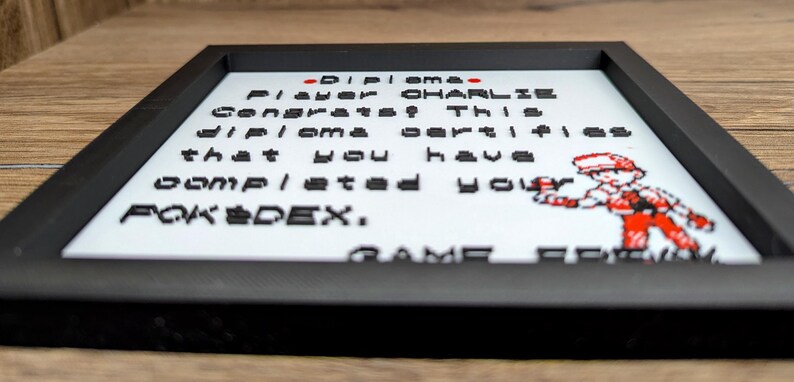 Personalized Pokédex Diploma Gen 1 3D Print - Etsy