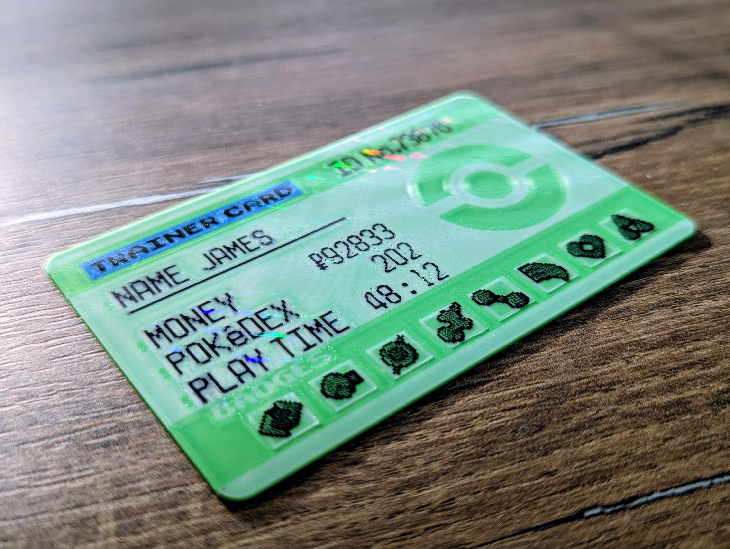 Personalized Pokémon Trainer ID Card With Badge Stickers - Etsy