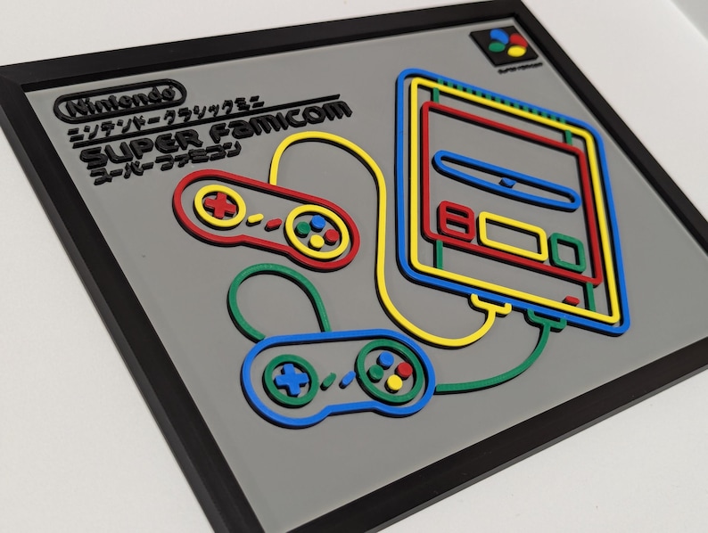 Super Famicom Box Art 3D Print With Frame - Etsy