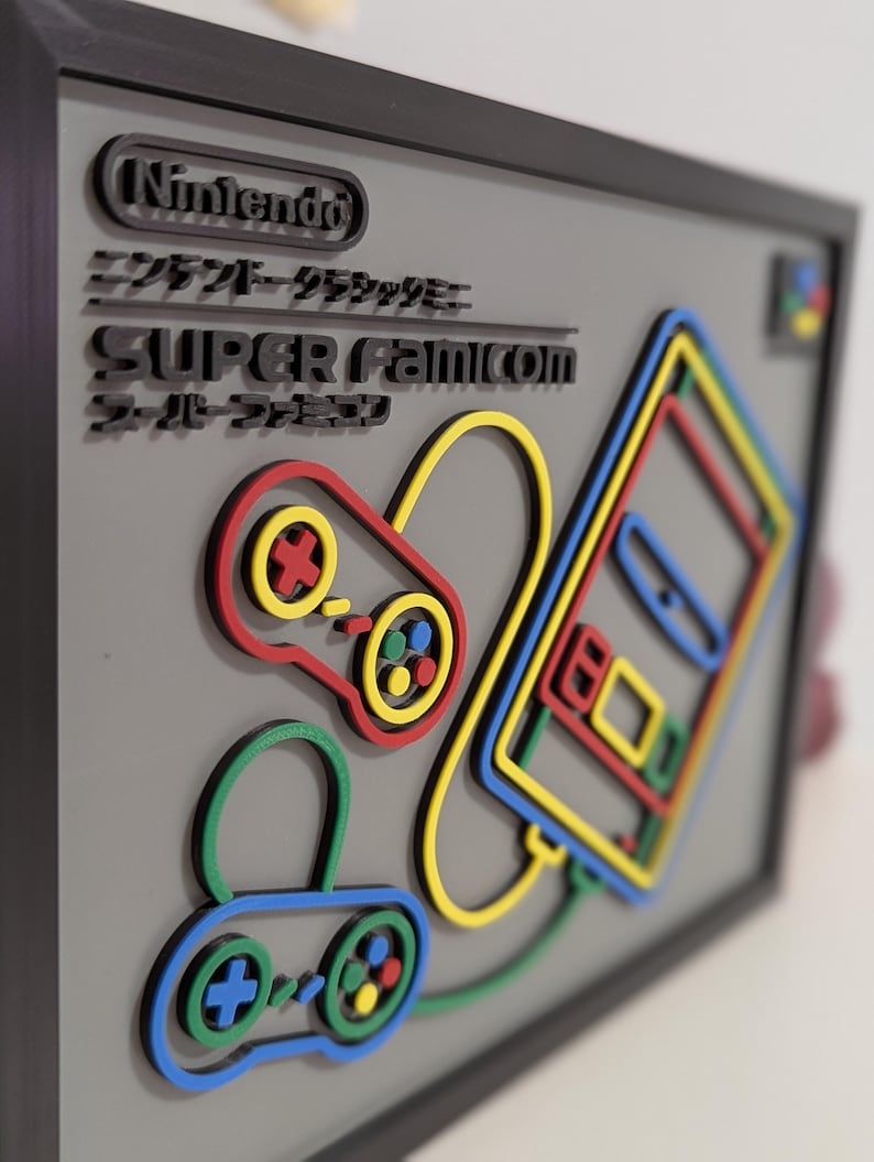 Super Famicom Box Art 3D Print With Frame - Etsy
