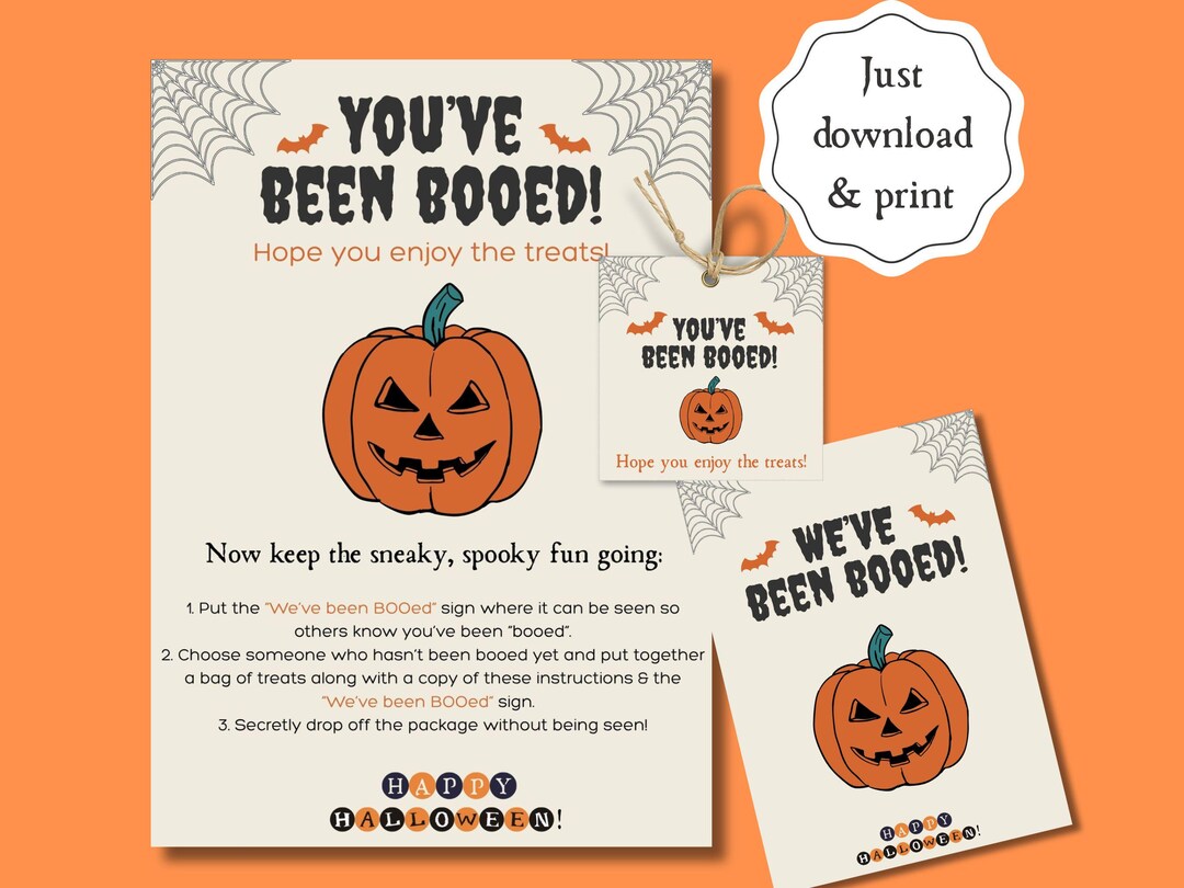Printable You've Been Booed Kit, Halloween Tradition, DIY Halloween ...