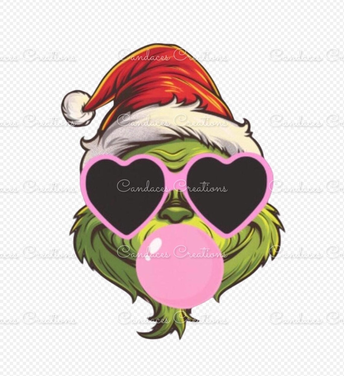 Grinch Bubble Gum and Sunglasses PNG File - Etsy