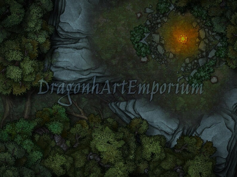 Trail Rock Camp TTRPG Map Digital Download – Day/night Variations ...