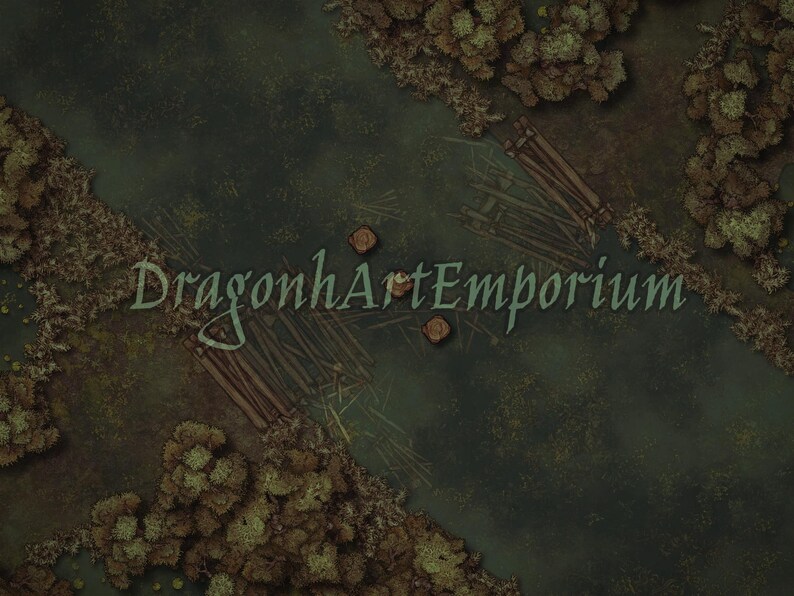 The Ruined Bridge Travel TTRPG Map Digital Download – Gridded and ...