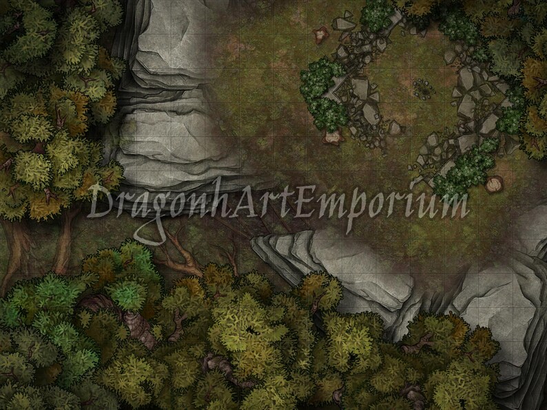 Trail Rock Camp TTRPG Map Digital Download – Day/night Variations ...