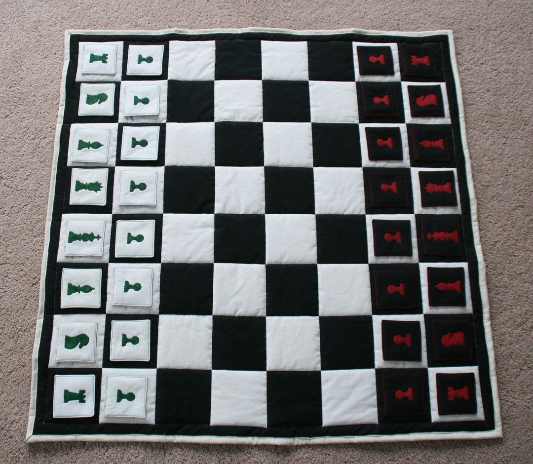 Checkers and Chess Game Pillow PDF Quilt Pattern - Gamestogo by ...