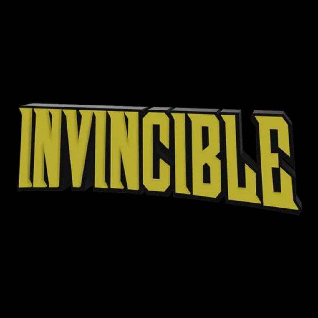 Invincible Logo Shelf Art – Black & Yellow – 3D Printed - Etsy