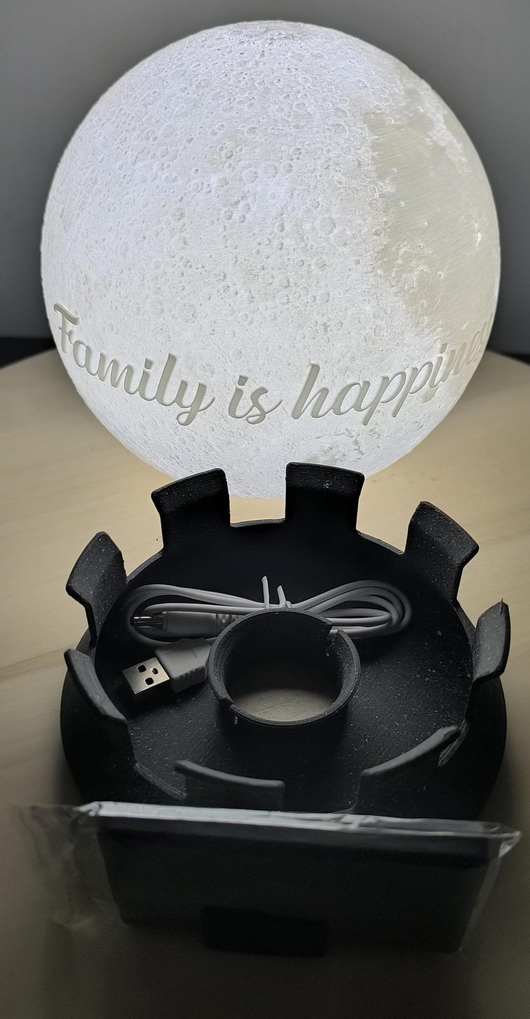 Personalization Lunar Moon Lamp Night Light 3D Print Moonlight ...