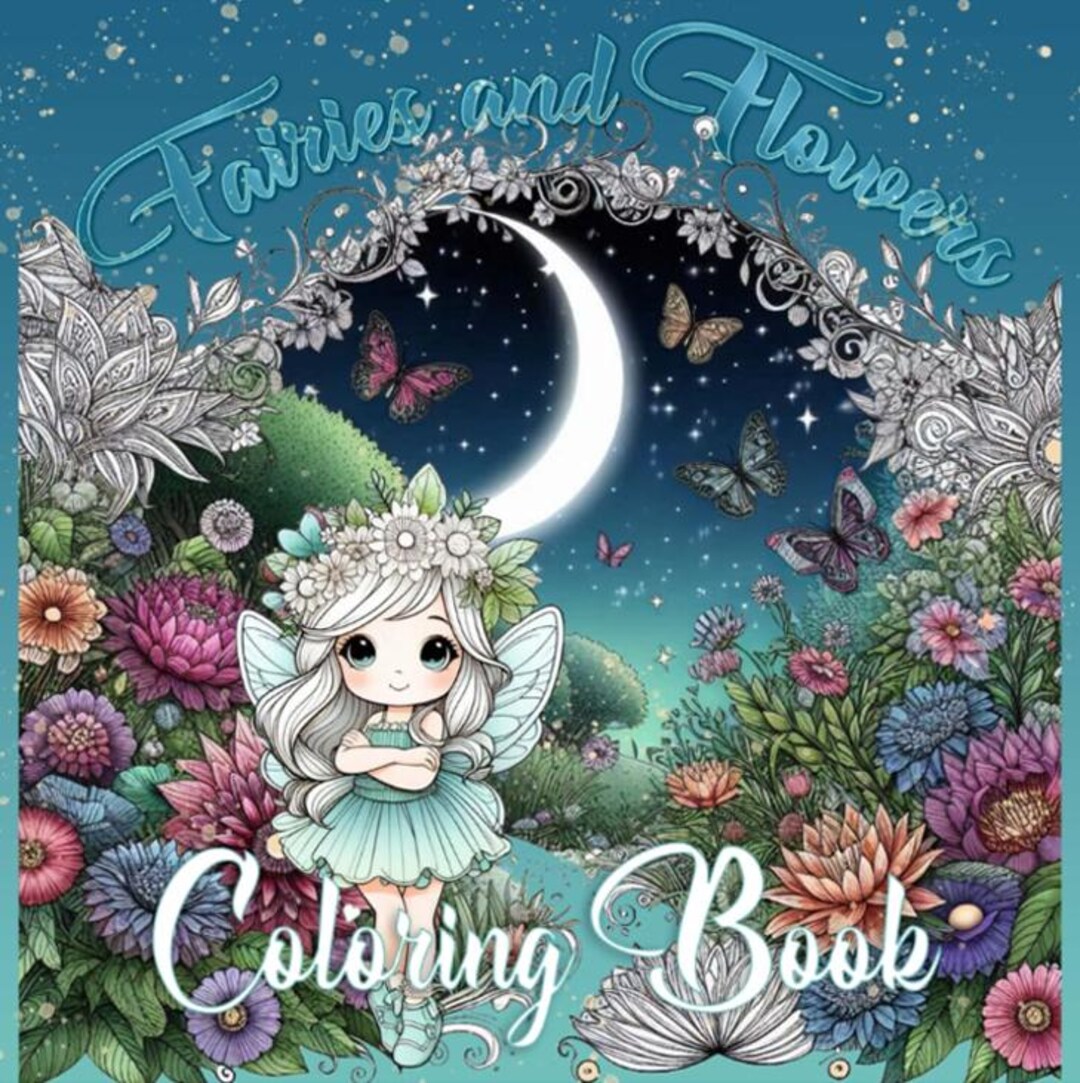 Fairies and Flowers Coloring Book - Cute Chibi-style Fairies - Fairies ...