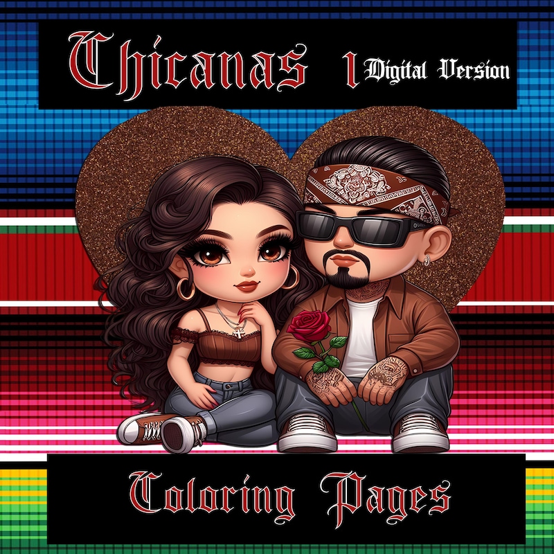 Printable Chicano Coloring Pages - Etsy