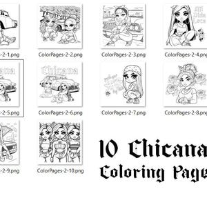 Printable Chicano Coloring Pages - Etsy