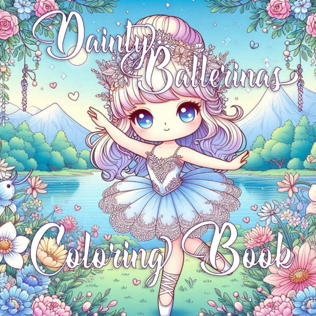 Dainty Ballerinas: Coloring Book 8.5x8.5 - Etsy