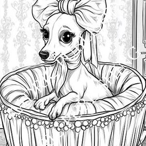 Posh Puppies Coloring 5 Downloaded Pages S - Etsy