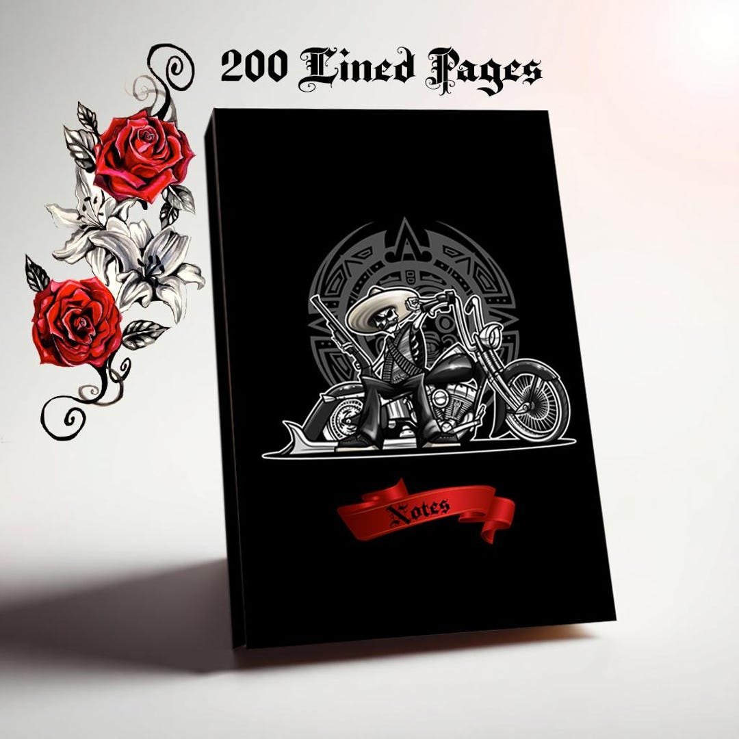 Lowrider Biker Skeleton Homeboy Notebook 200 Lined Pages - Etsy