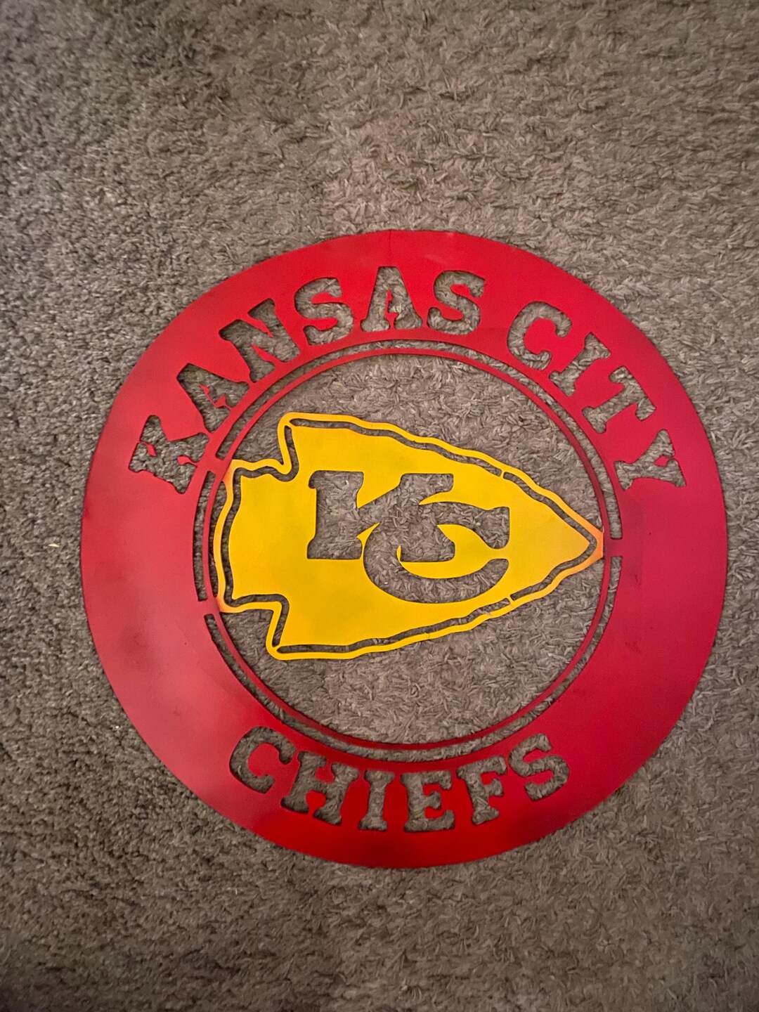 Kansas City Chiefs Football Logo Sign - Etsy