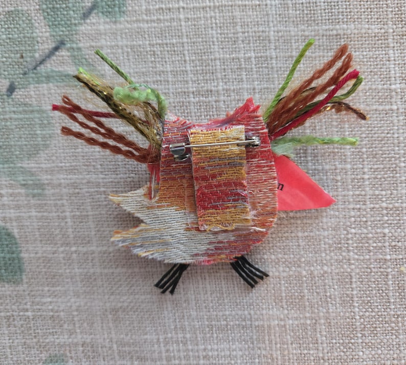 Prudence the Peach Colored Owl Pin, Bird, Springtime, Woodland, Green ...