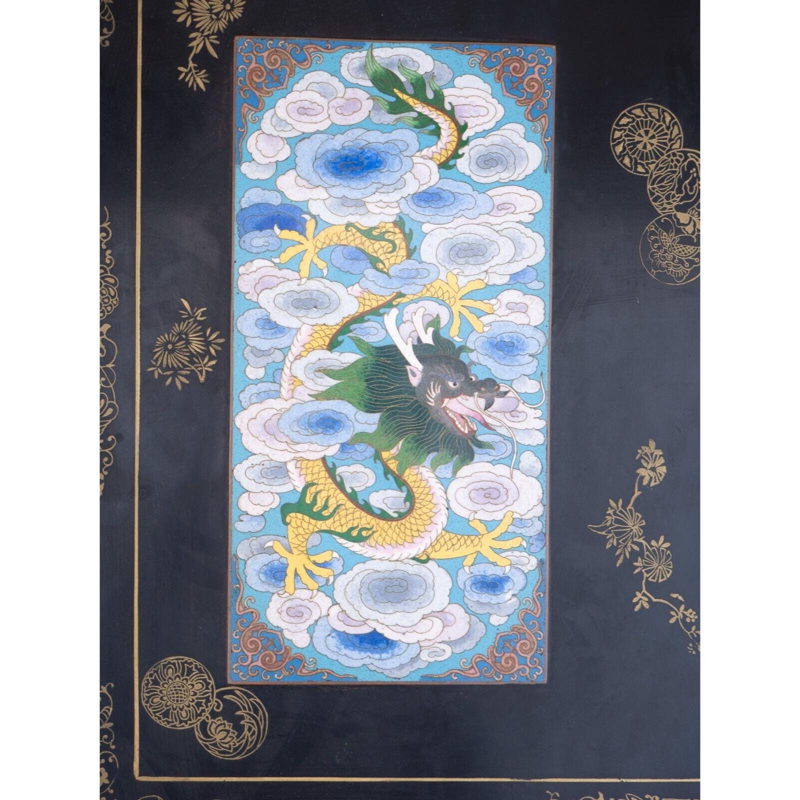 Rare Table Dragon Cloisonne Table 4ft Lacquer Table Oriental ...