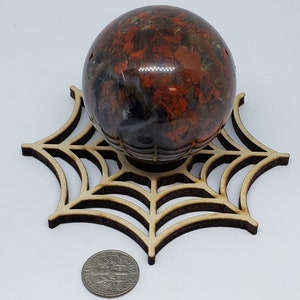 Sphere Stand - Laser Cut Wooden Spider Web - Etsy