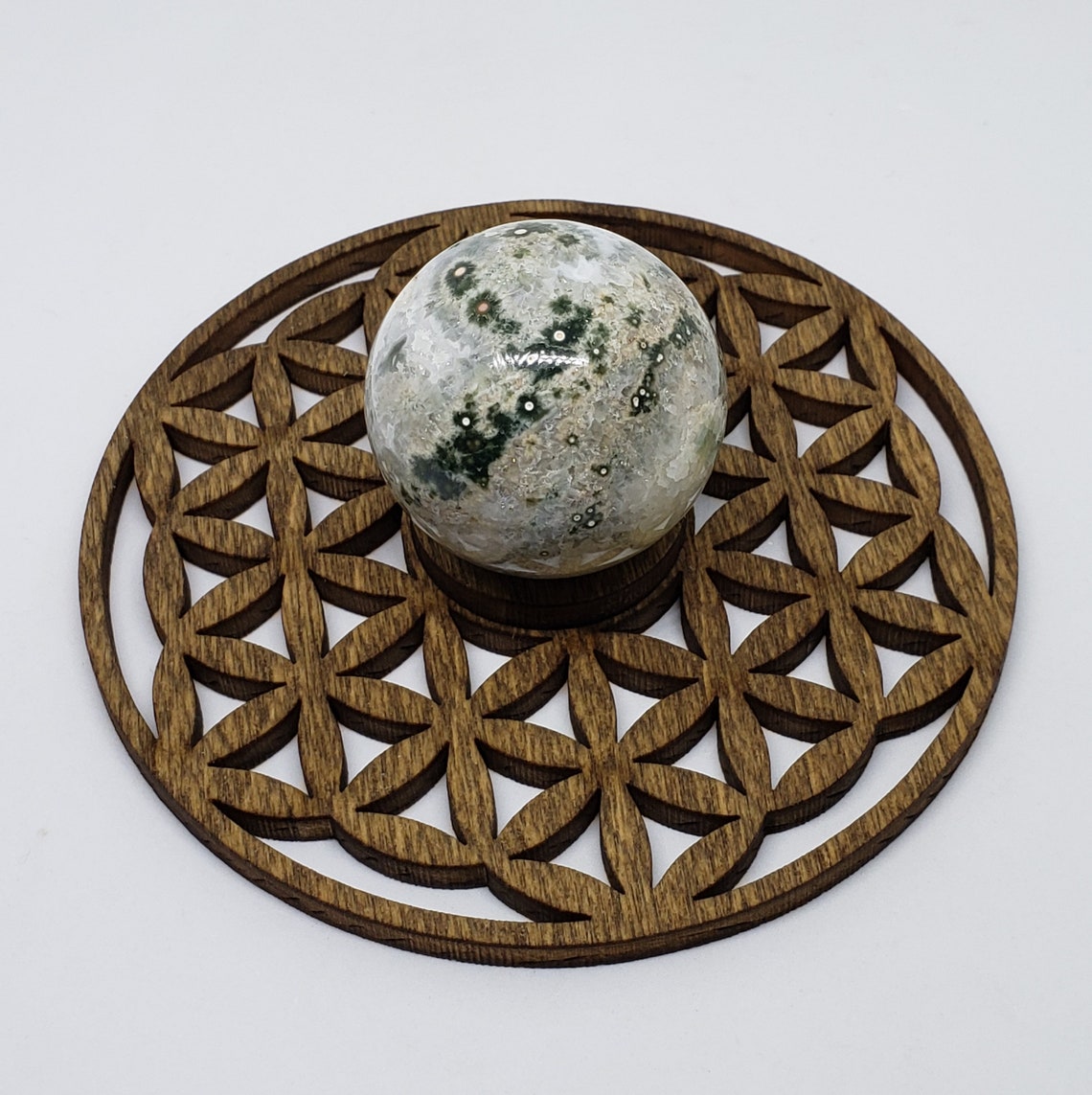 Sphere Stand - Laser Cut - Wood, Flower of Life - Etsy