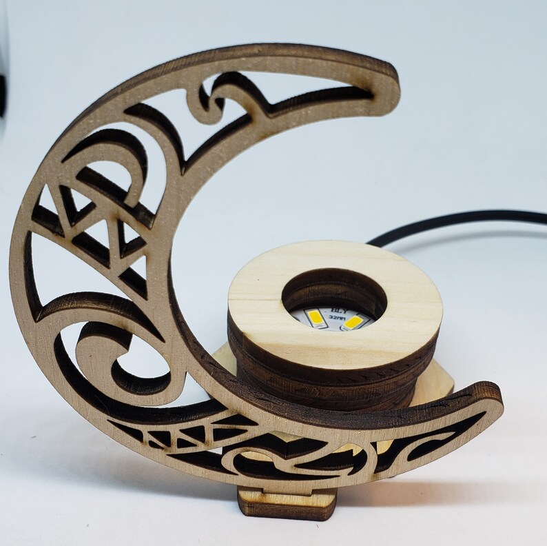 Sphere Stand - Wood - Laser Cut - Crescent Moon - Sphere Holder - Etsy