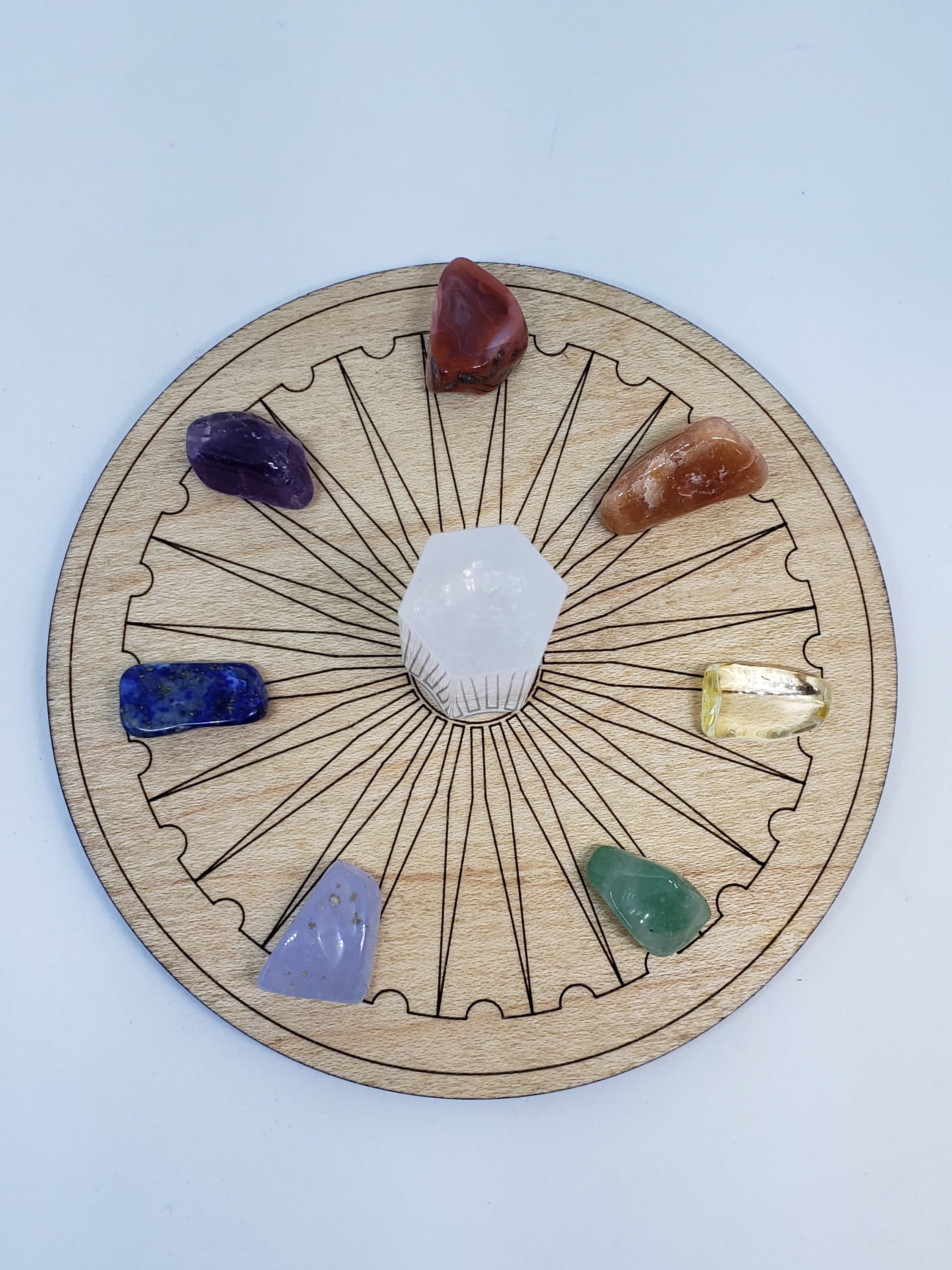 Crystal Grid Kit Mini Chakra Balancing ashoka Chakra Grid | Etsy