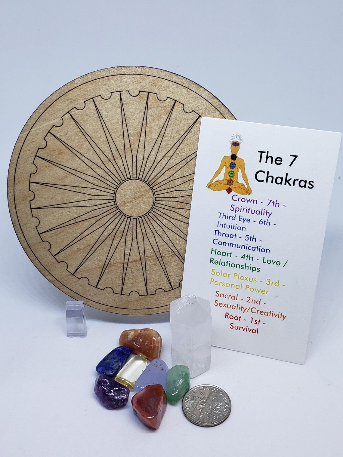 Crystal Grid Kit Mini - Chakra Balancing -ashoka Chakra Grid - Etsy