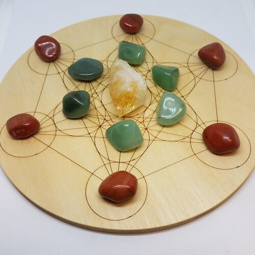 Crystal Grid Kit Mini Chakra Balancing ashoka Chakra Grid | Etsy