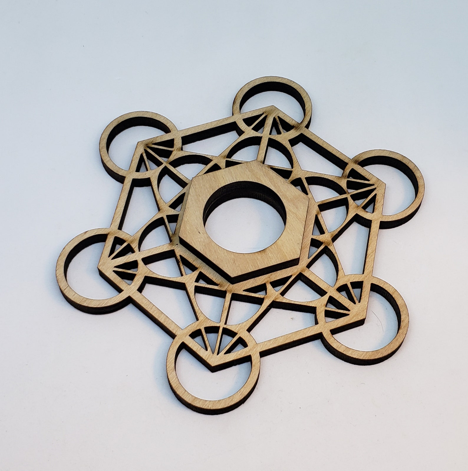 Metatrons Cube Sphere Stand Wood Laser Cut - Etsy