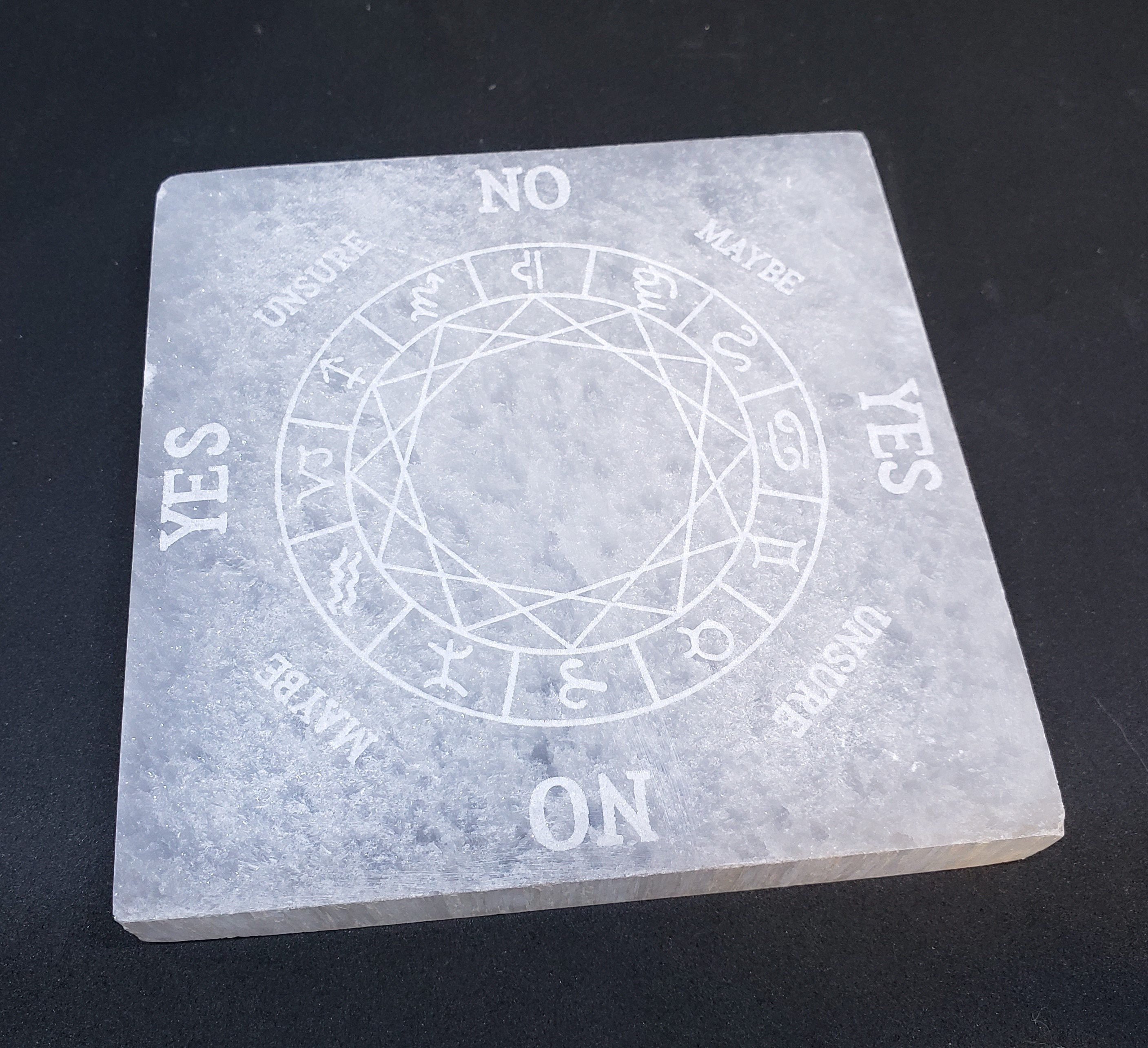 Pendulum Board Divination Dowsing Tile Laser Etched White - Etsy
