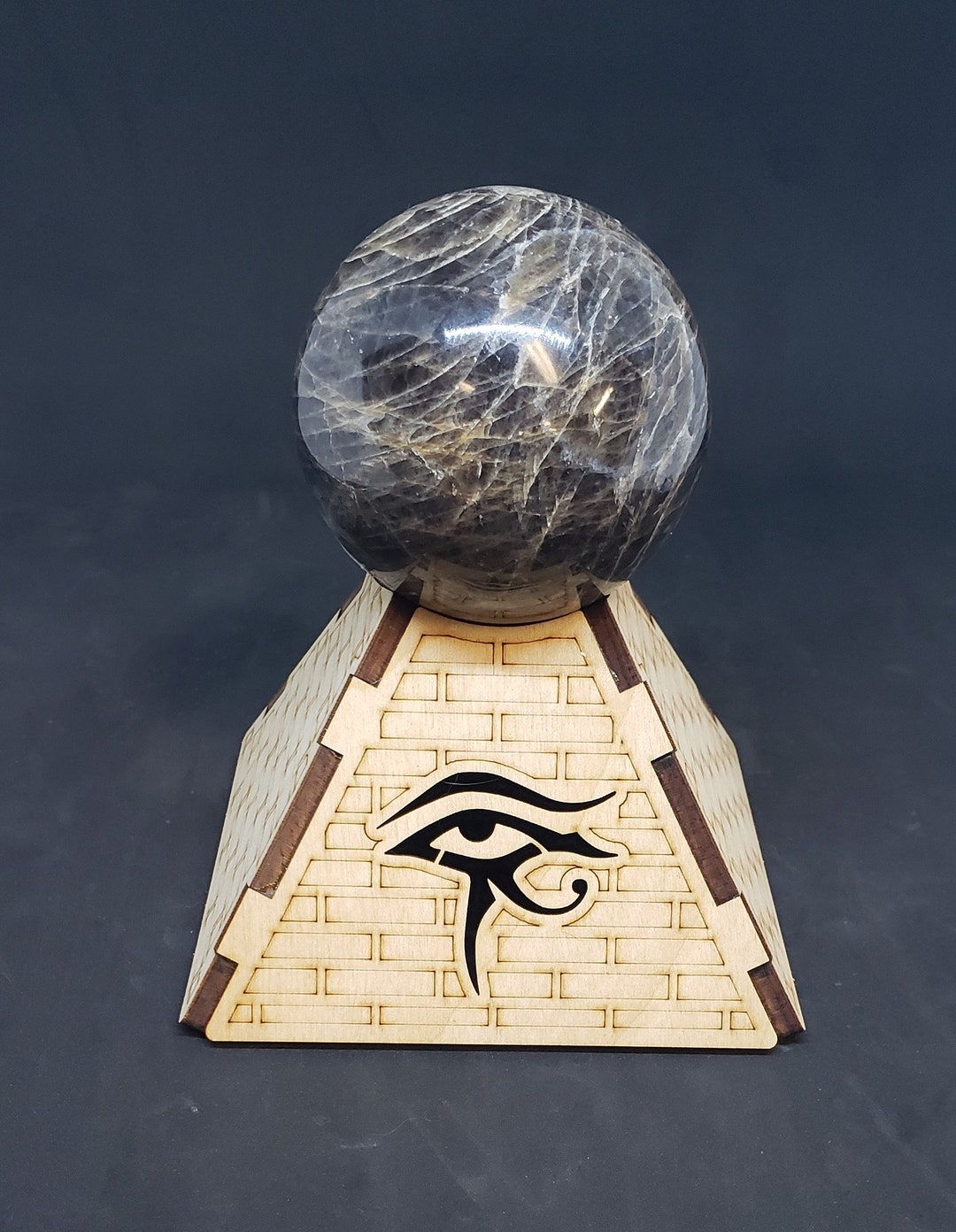 Eye of Horus Pyramid Sphere Stand - Etsy