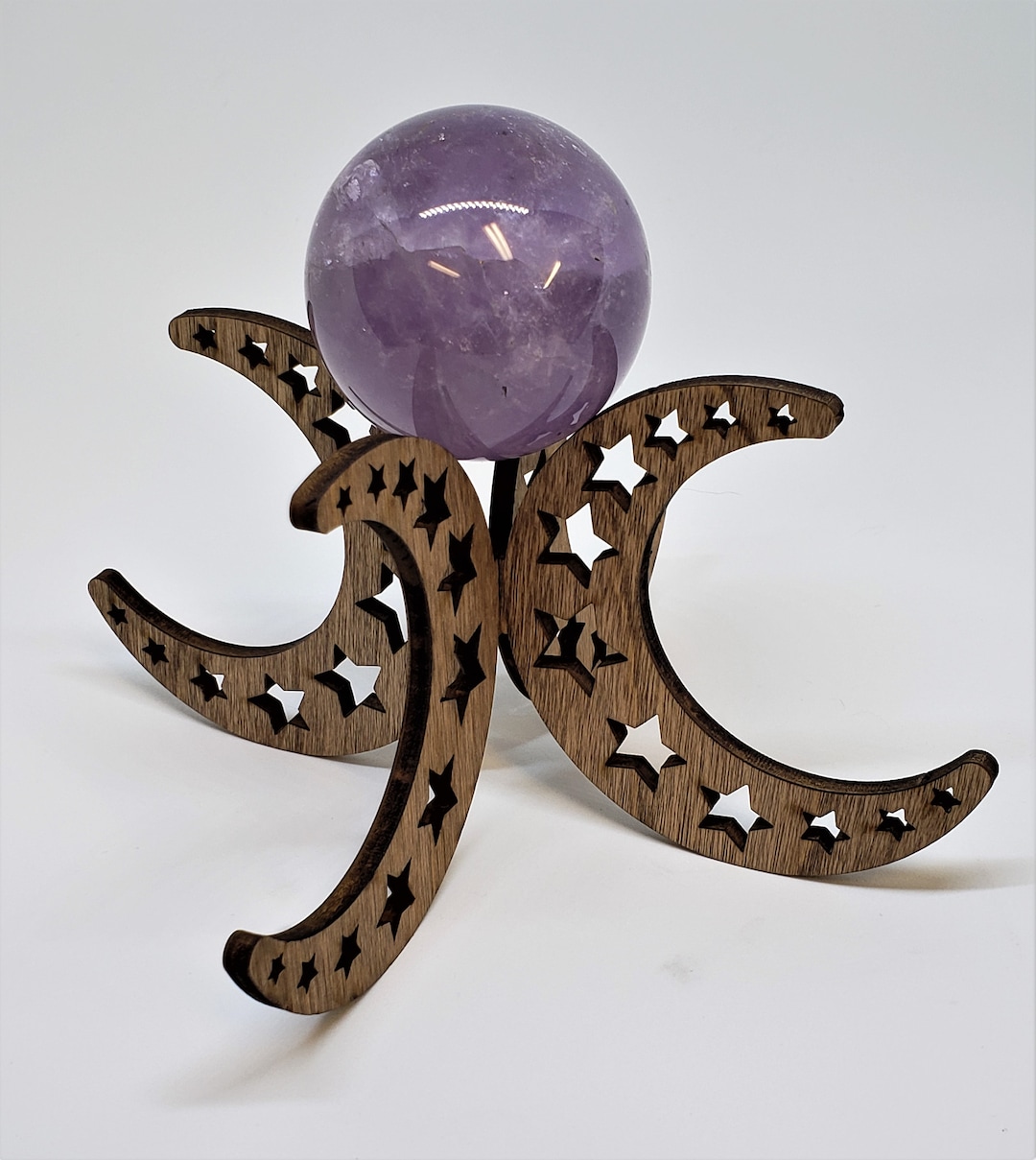 Support pour sphères - Bois - Découpé au laser - Croissant de lune ...