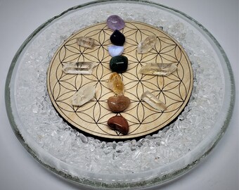 Crystal Grid Kit Mini Chakra Balancing ashoka Chakra Grid | Etsy