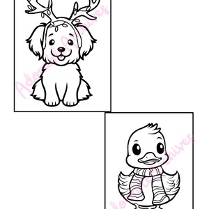 Animal Winter Coloring Pages | Christmas Coloring | Animal Coloring ...