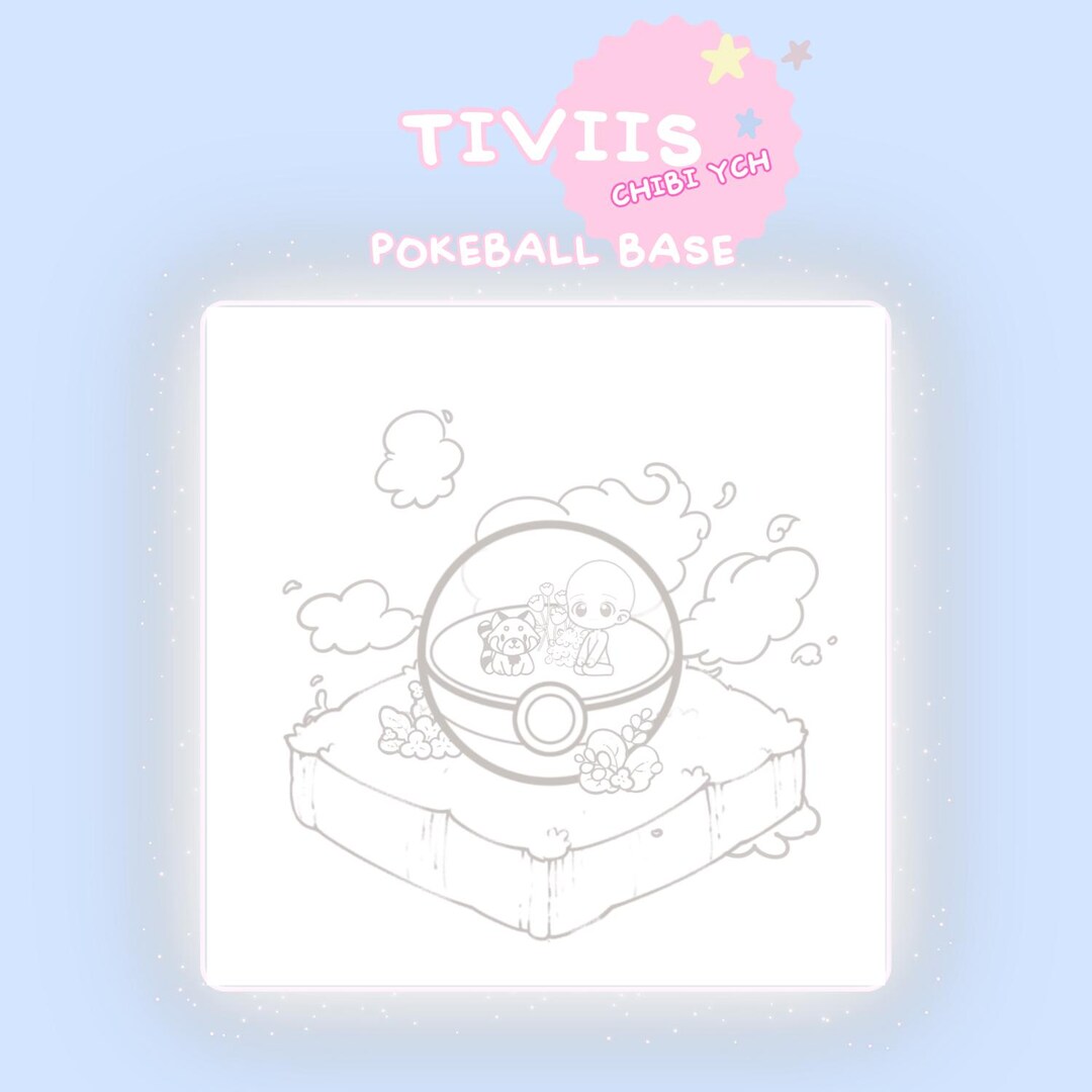 Chibi Base – Chibi YCH Base - Poke a Ball Island - 6 Animals! - Etsy
