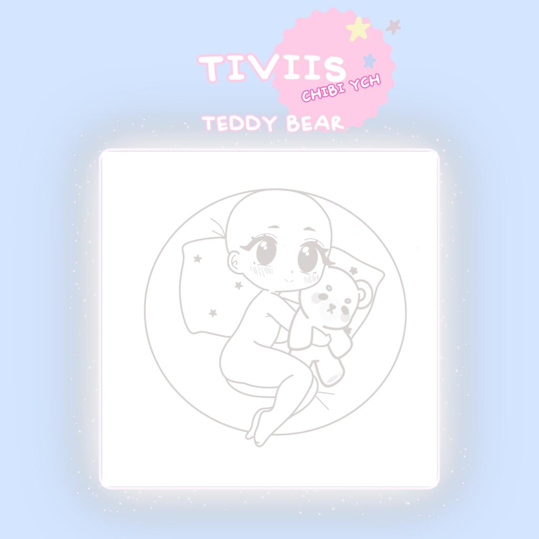 Chibi Base – Chibi YCH Base – Pillow Snuggle Base With Teddy - Etsy