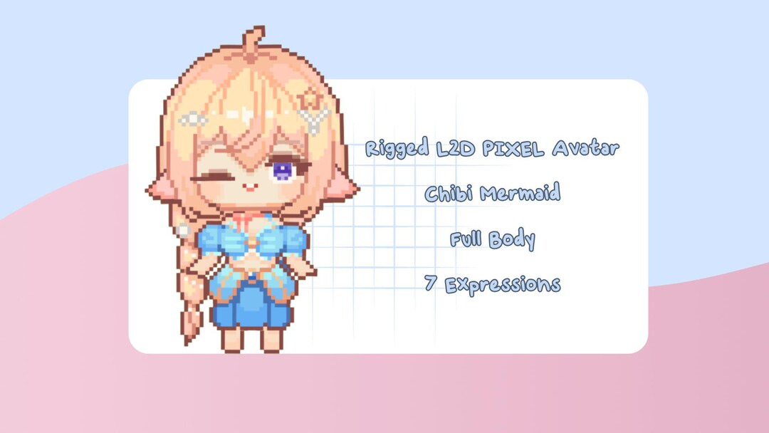 ONE OF A KIND - Live 2D Avatar - Vtuber Model - Mermaid - Chibi Vtuber ...
