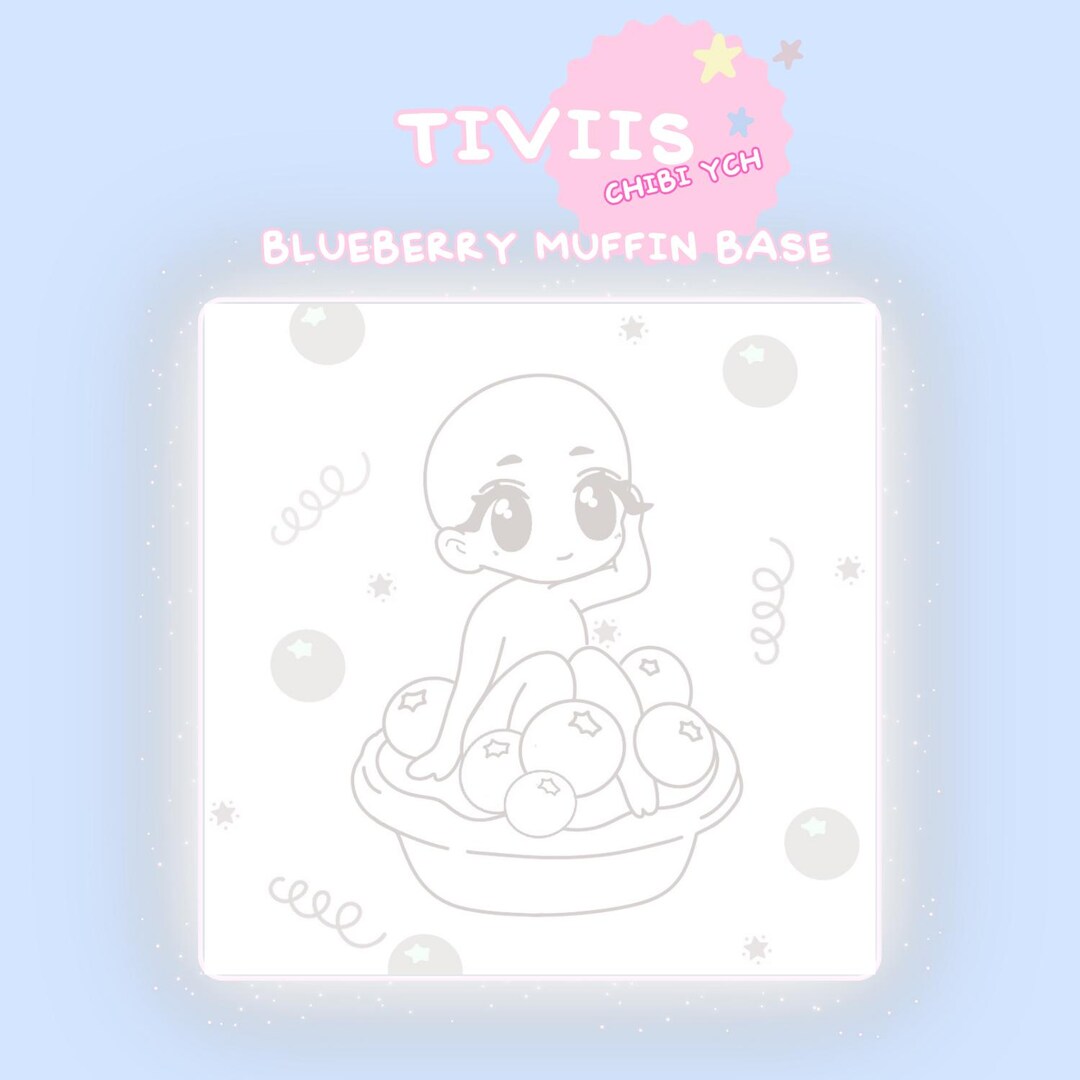 Chibi Base – Chibi YCH Base - Blueberry Muffin Cake Pie Dessert - Etsy