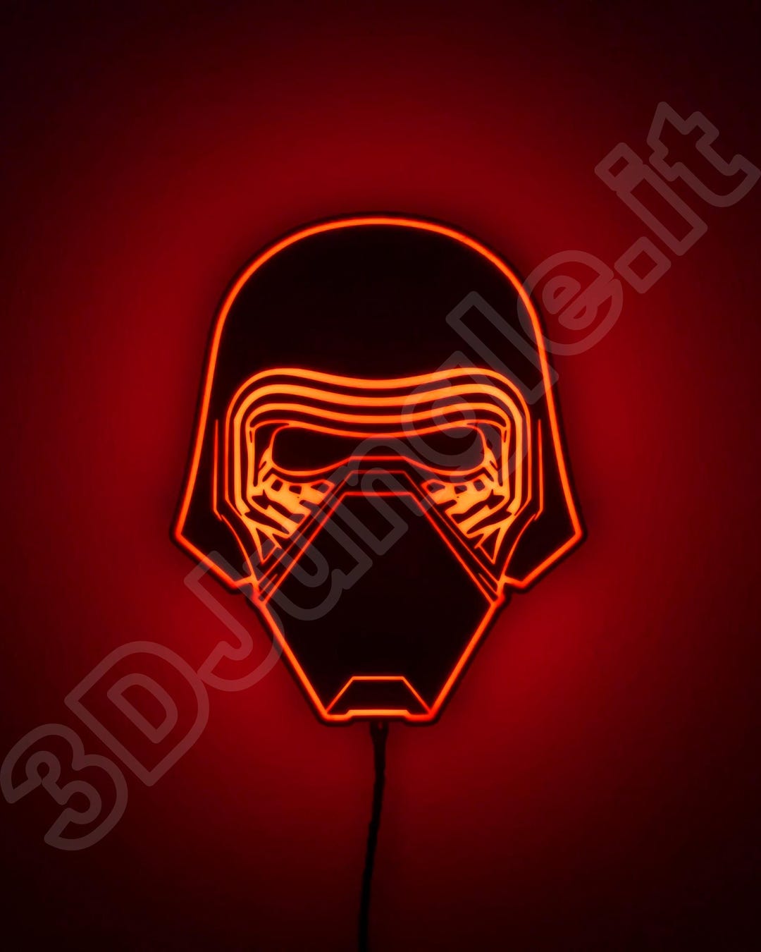 Kylo Ren Wall-mounted LED Lamp – Red USB-C Light With Magnetic Bracket ...