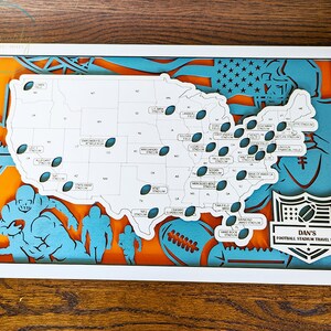 Football Stadium Map | NFL Stadium Map | Pro Football Stadium Checklist ...