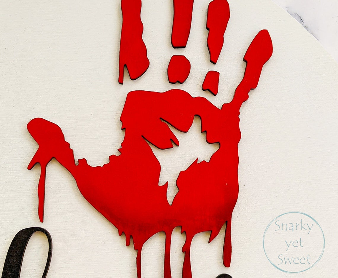 Let's Talk About Serial Killers Door Hanger Welcome - Etsy